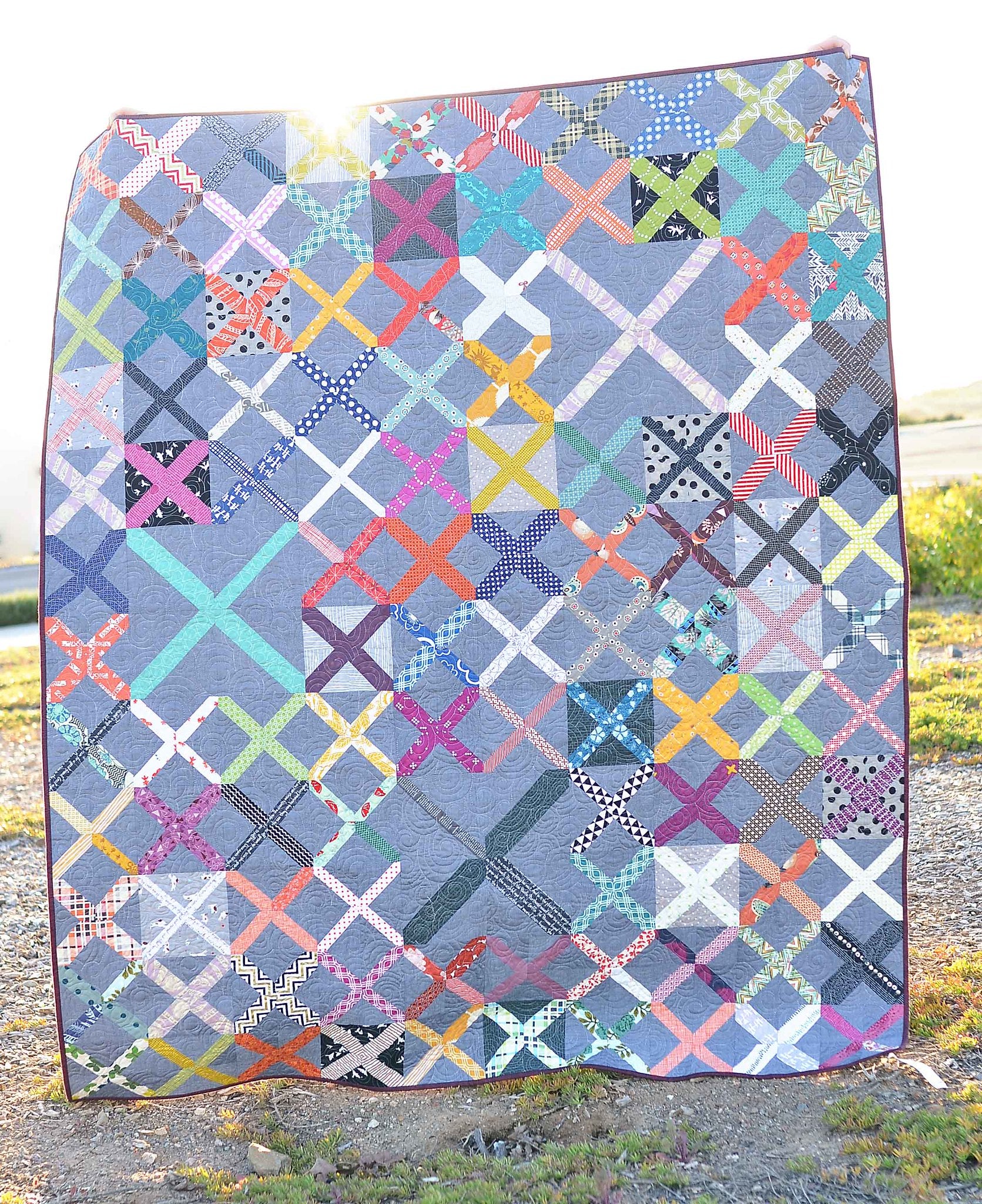 Scrappy X Quilt – Kitchen Table Quilting