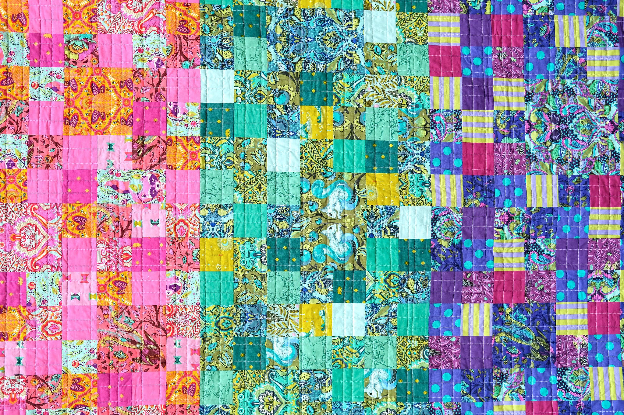 Tula Pink All Stars Fussy Cut Patchwork Quilt – Kitchen Table Quilting