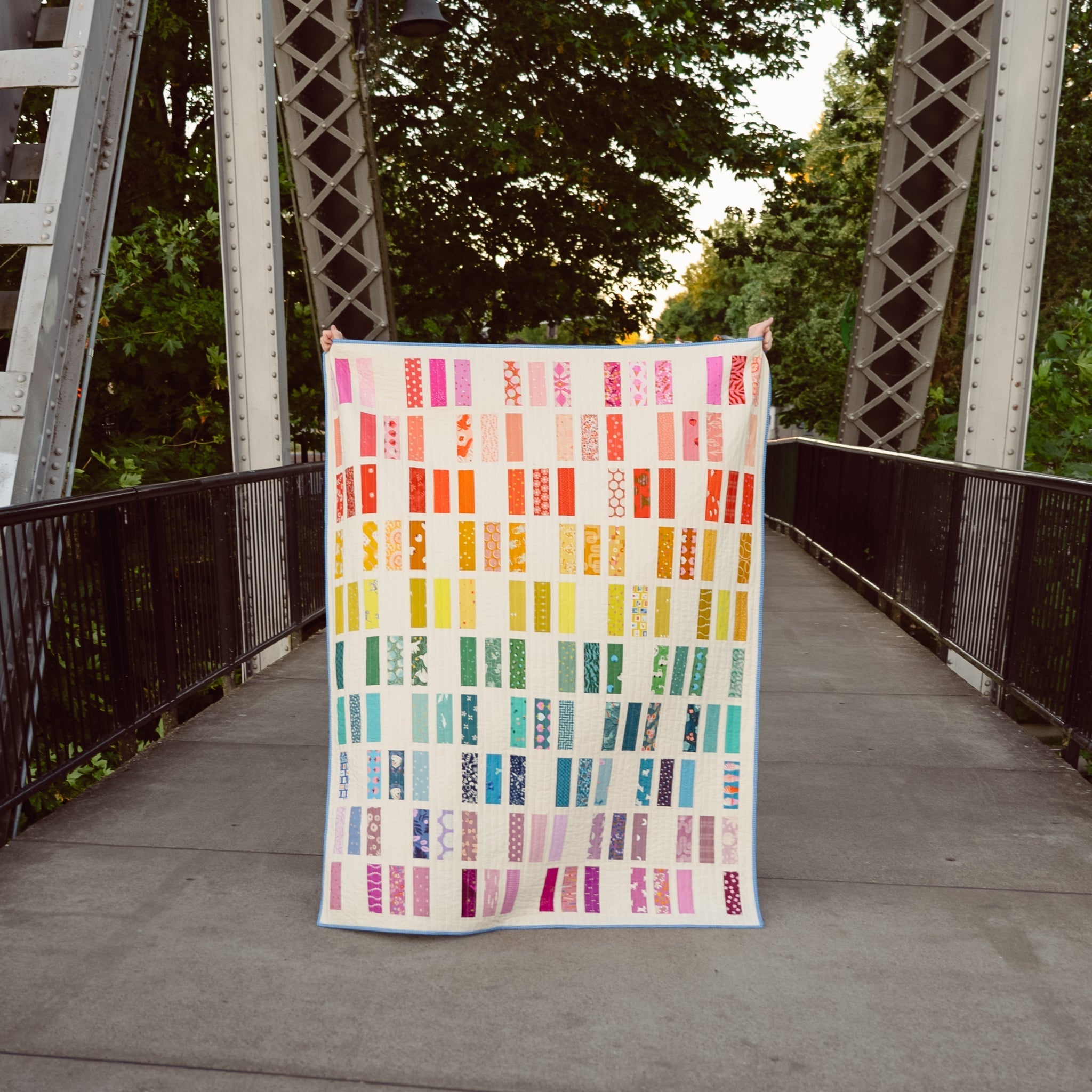 A Scrappy, Rainbow, Ruby Star Society Natalie Quilt – Kitchen Table ...