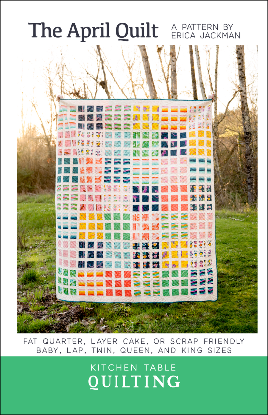 The April Quilt PDF Pattern – Beginner Friendly – Kitchen Table Quilting