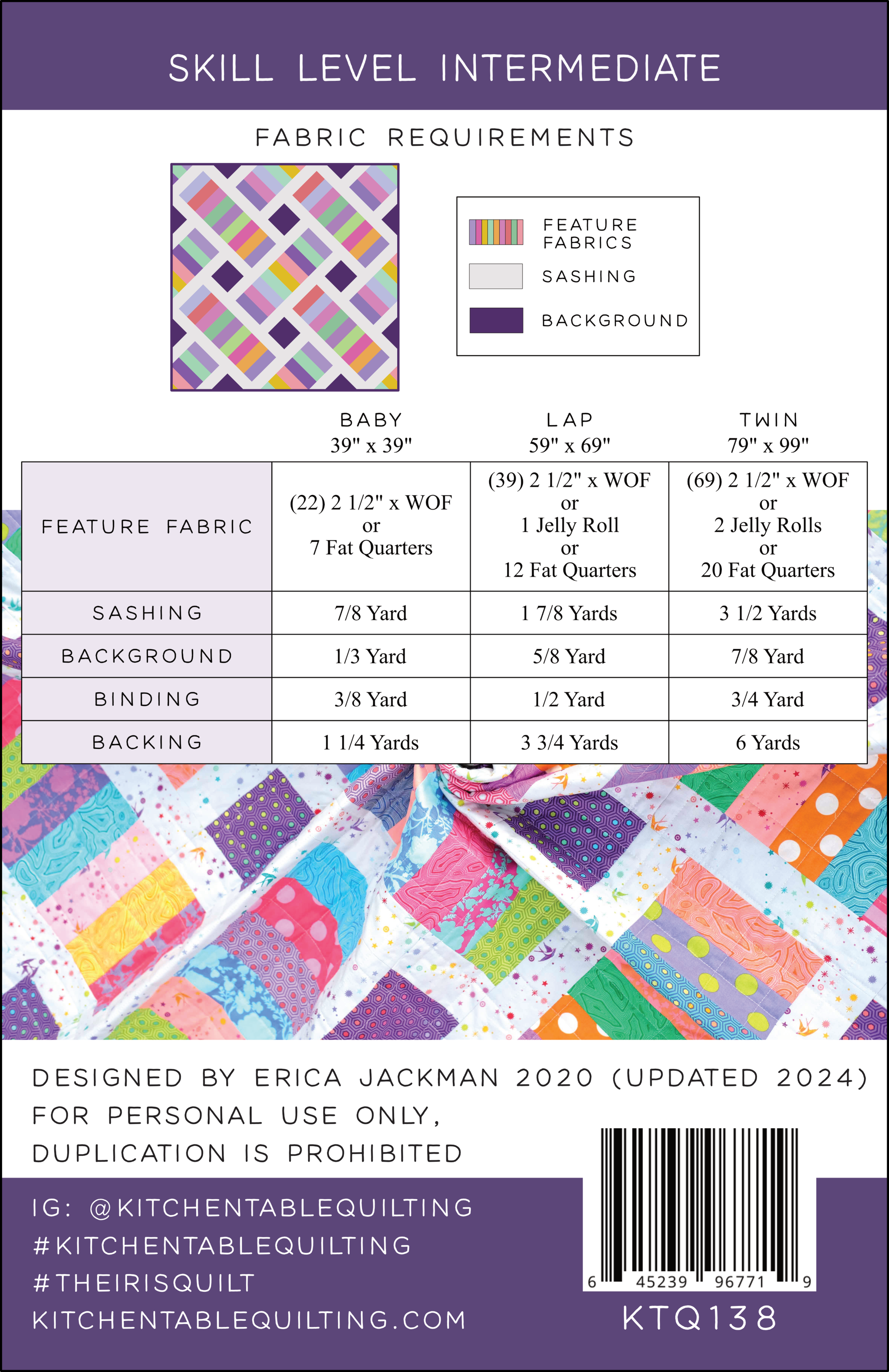 The Iris Quilt PDF Pattern – Kitchen Table Quilting