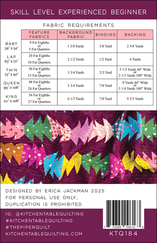 The Piper Quilt PDF Pattern – Kitchen Table Quilting