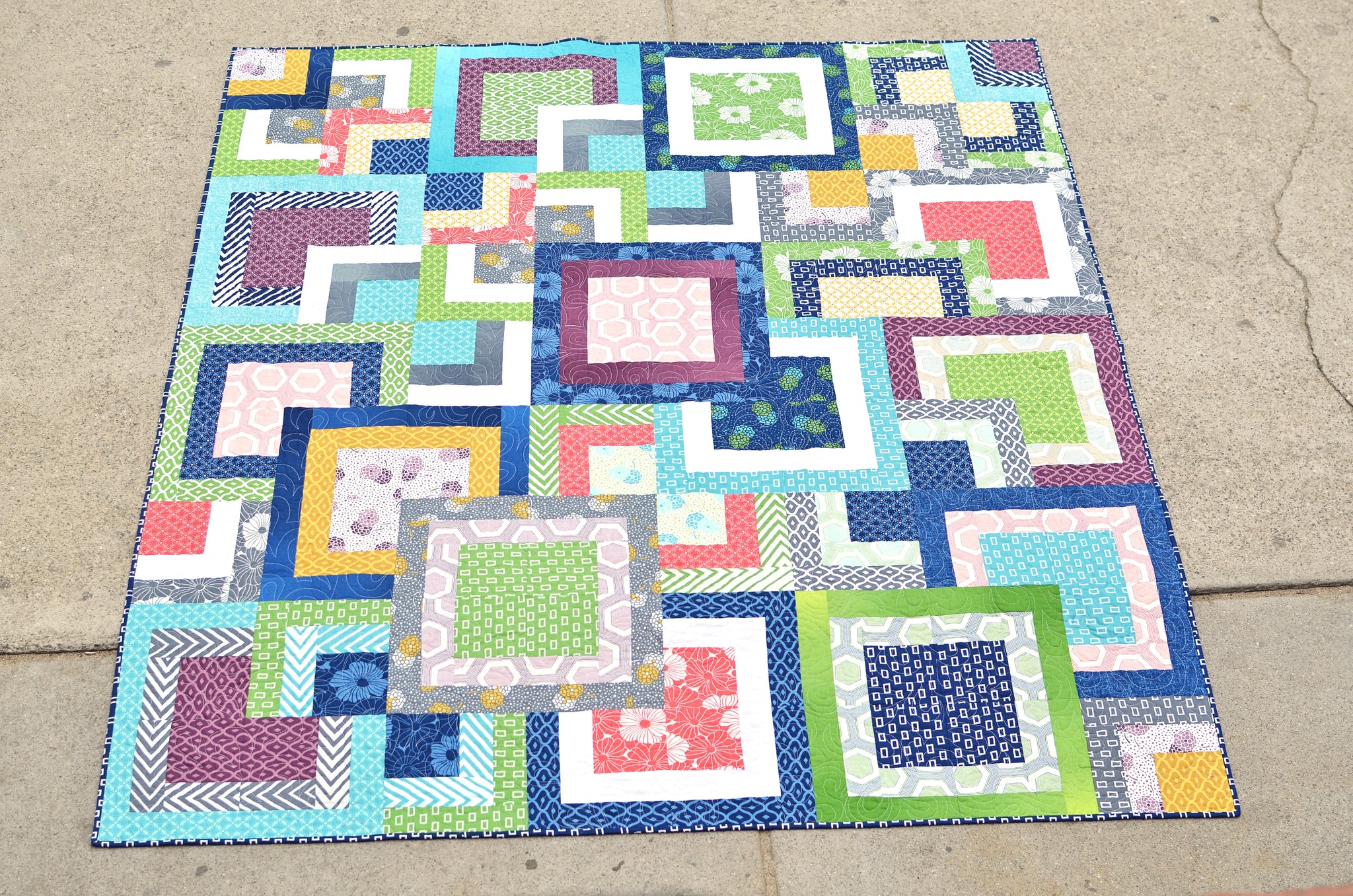 Stacked Squares Quilt Tutorial – Kitchen Table Quilting